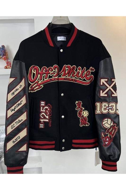 EMBROIDERY GRAPHIC VARSITY JACKET